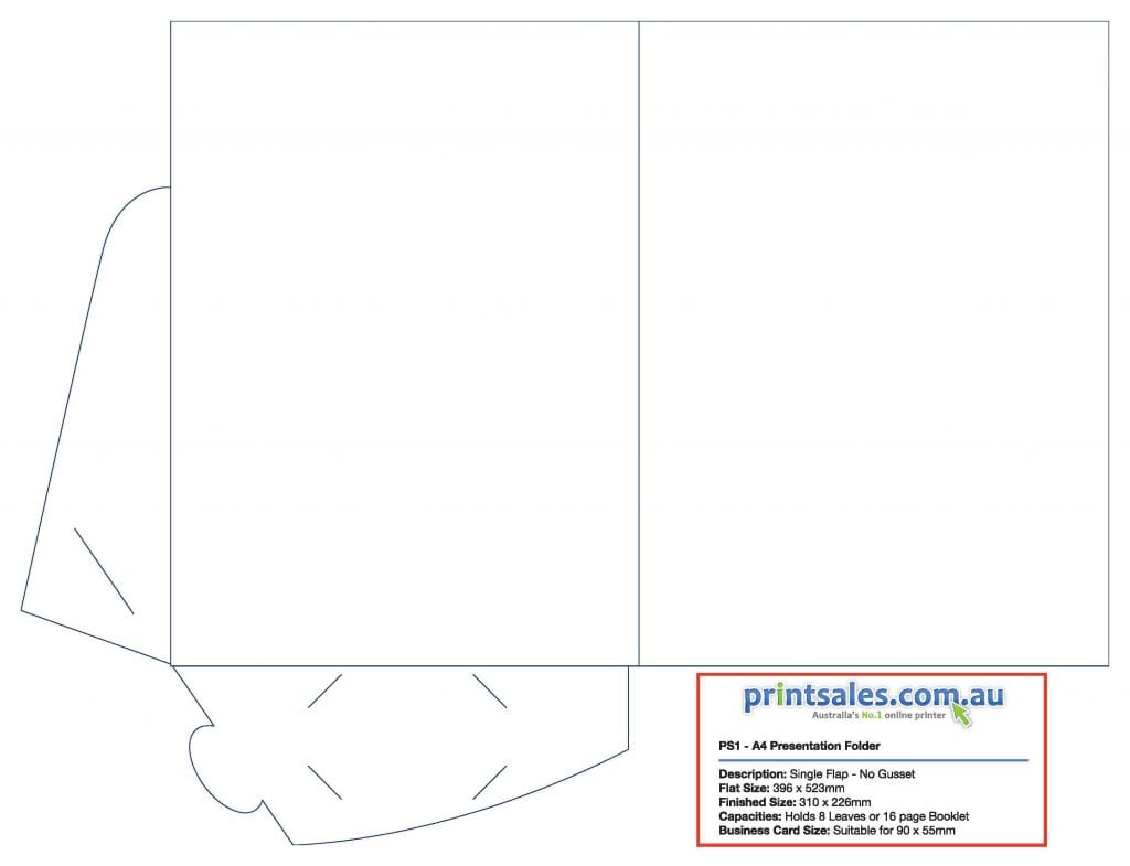 PS1 A4 Presentation Folder Template | PrintSales.com.au